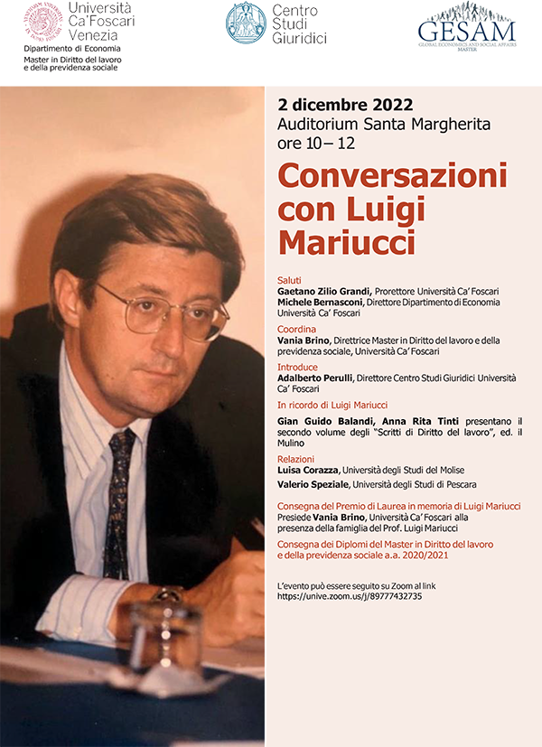 Conversazioni con Luigi Mariucci | Centre for the Study of European ...